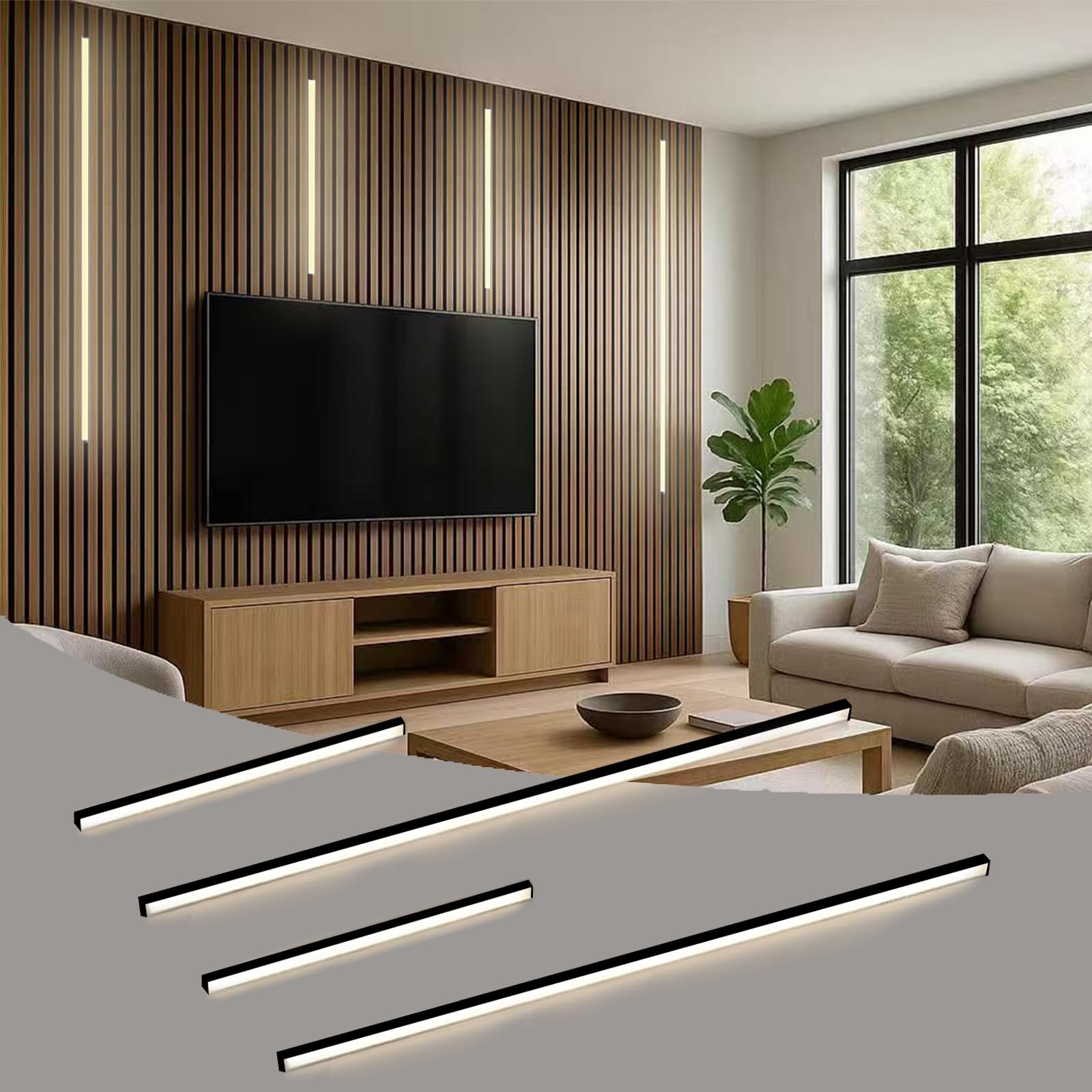 4pcs Black Led Recessed Lighting Kits Self Adhesive 3000k Touching ...