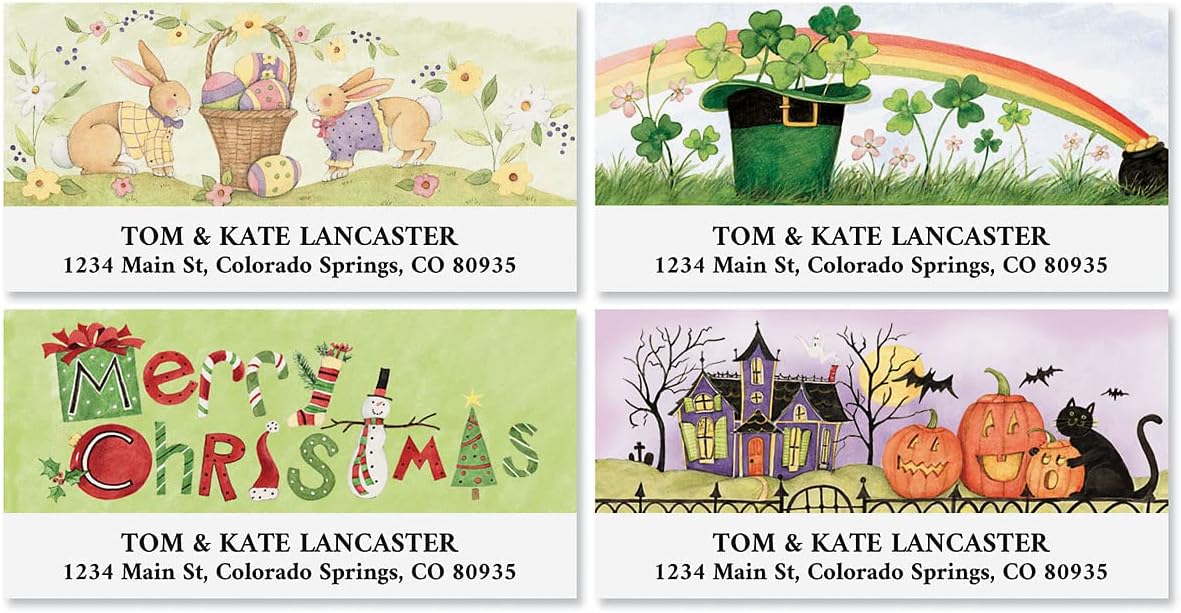 Amazon.com : Home Grown Year Round Personalized Return Address Labels ...