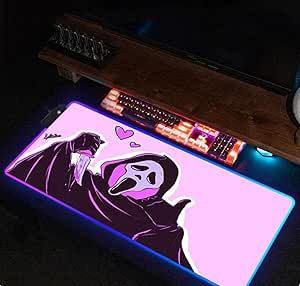 HOLIV Mouse pads LED Rosa Ghostface Pc Gamer Gaming Desk Pad Teclado ...