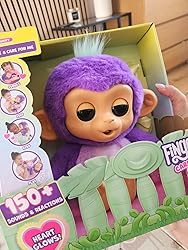 Fingerlings Care ‘n’ Cuddles Interactive Baby Monkey, Sunny (Purple ...