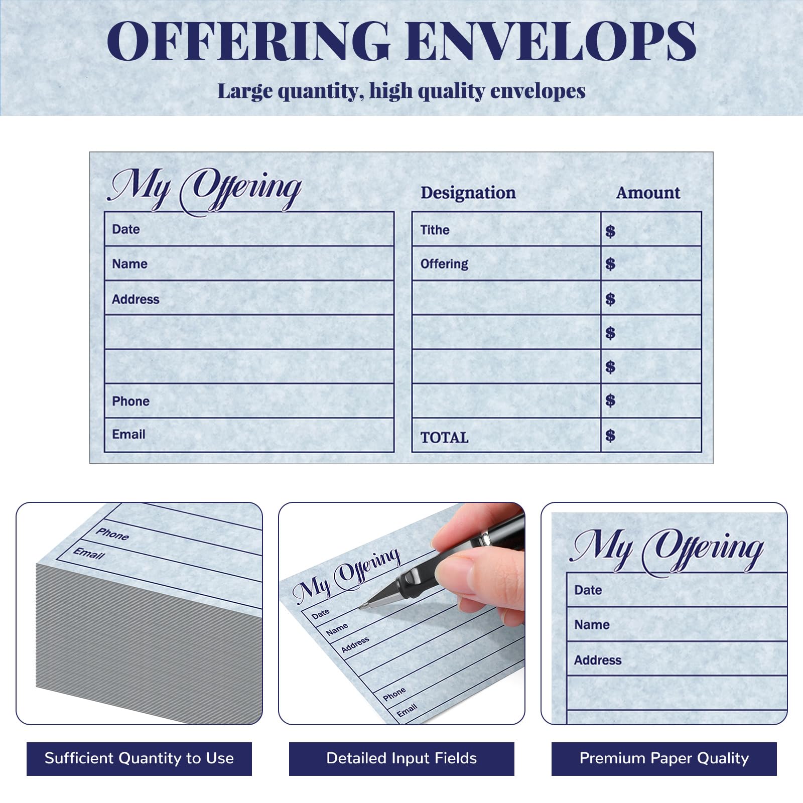 Snapklik.com : Woanger 500 Count Tithes And Offering Envelopes For ...