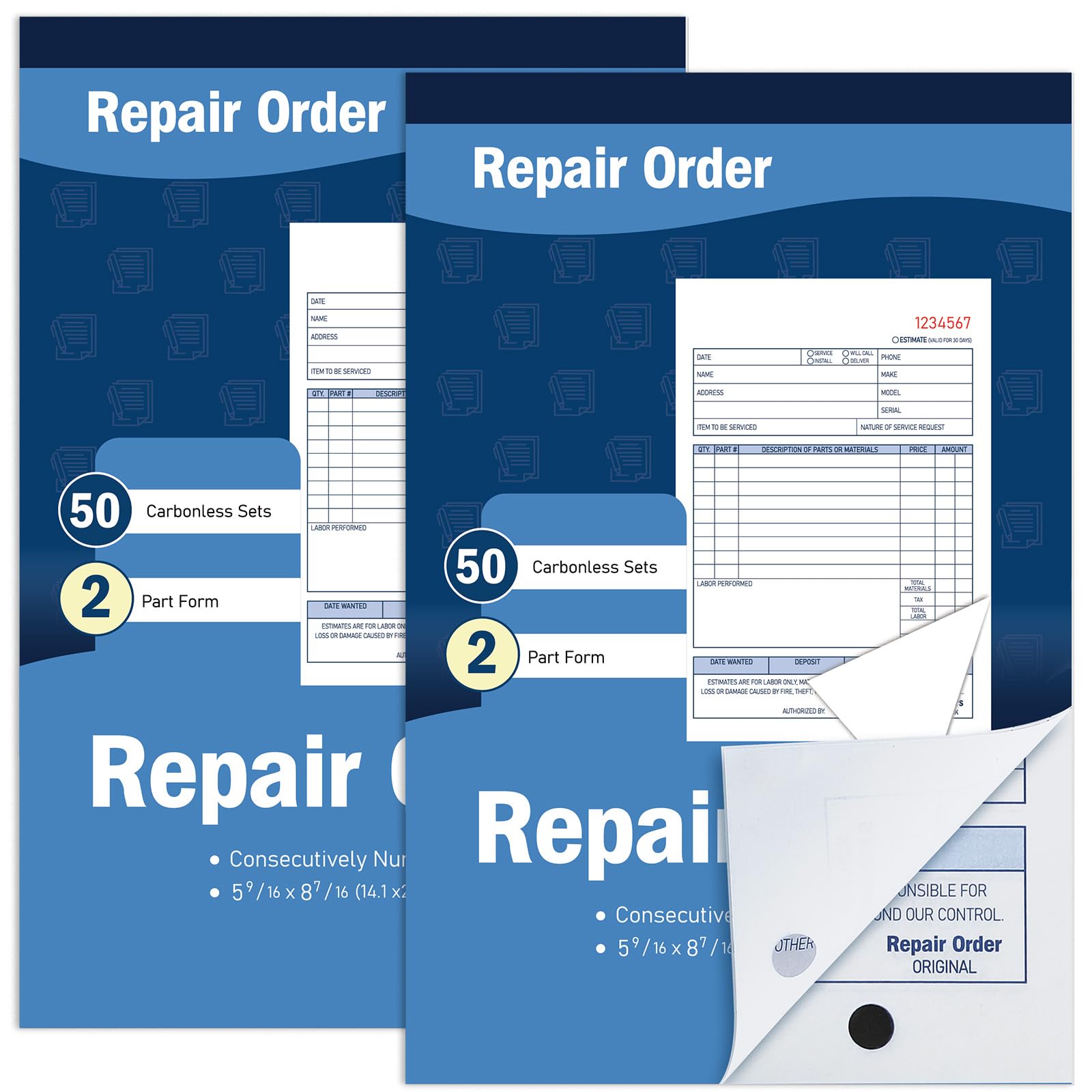 Invoice Book With Carbon Copies Aazon.co : Gisgfi 2 Pads Job 3 Part ...