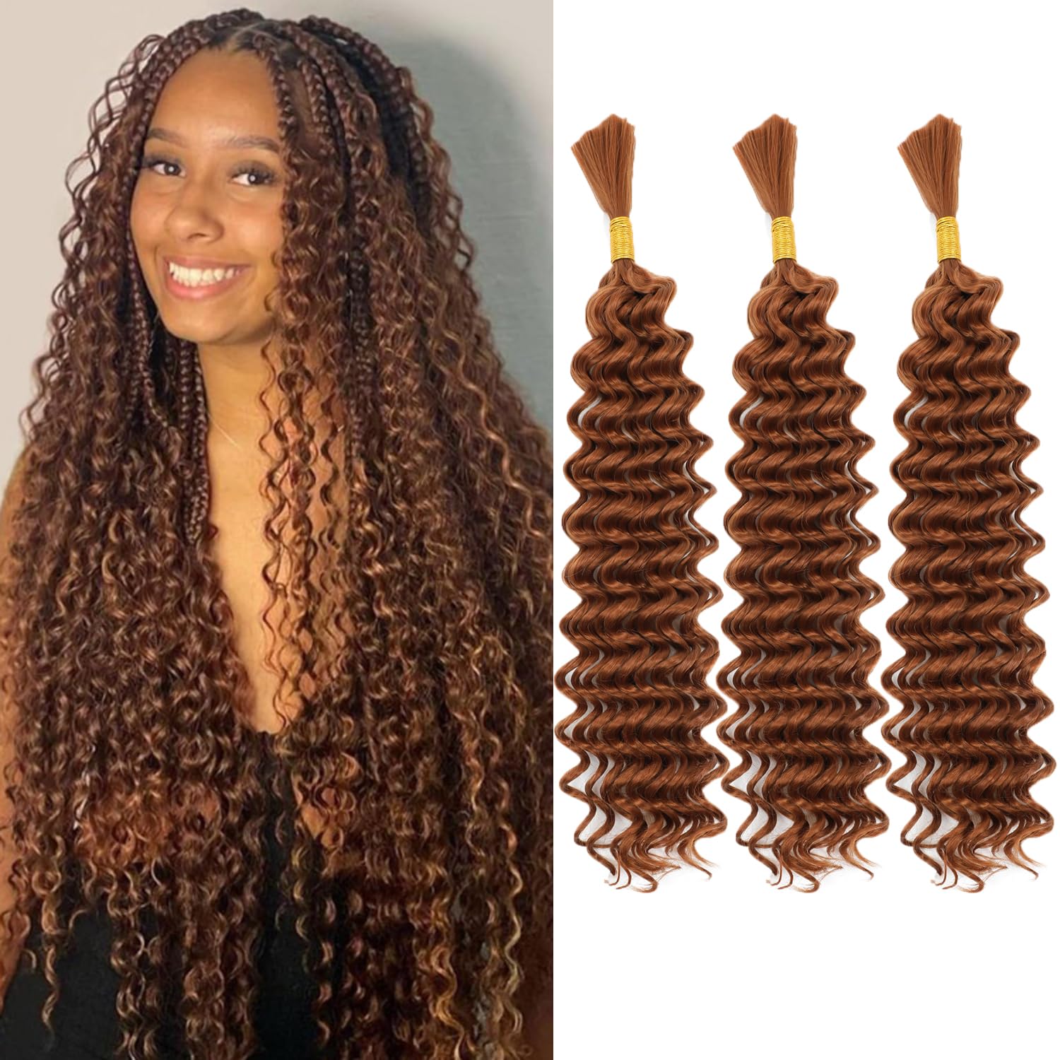 Amazon.com : 20 Inch Deep Wave Braiding Hair 230g(1Pack-3Bundles) Water ...