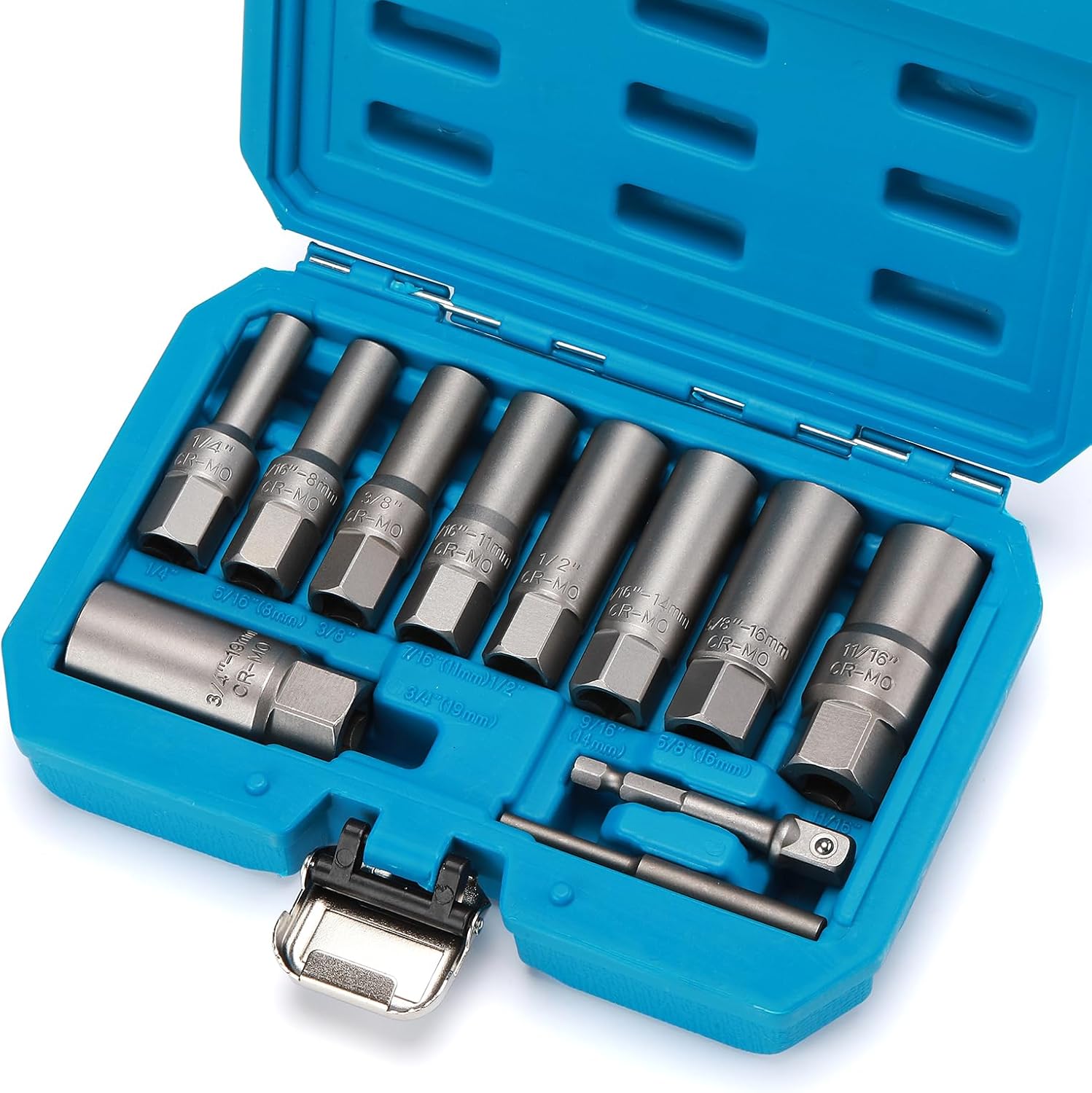 CASOMAN 11-Piece Spiral Type Deep Bolt Extractor, Spark Plug, Bolt ...