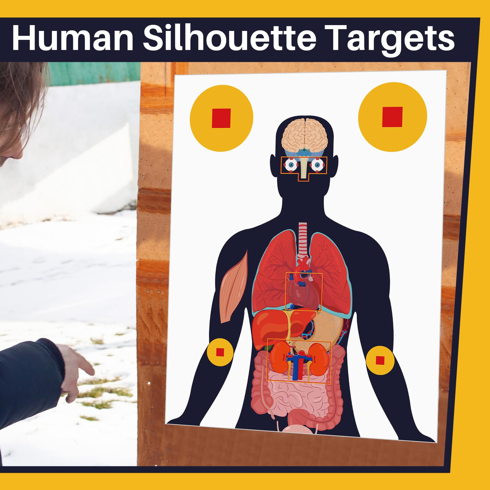 Indoor Outdoor Pistol Practice Targets Realistic Shooting Targets - 50 ...