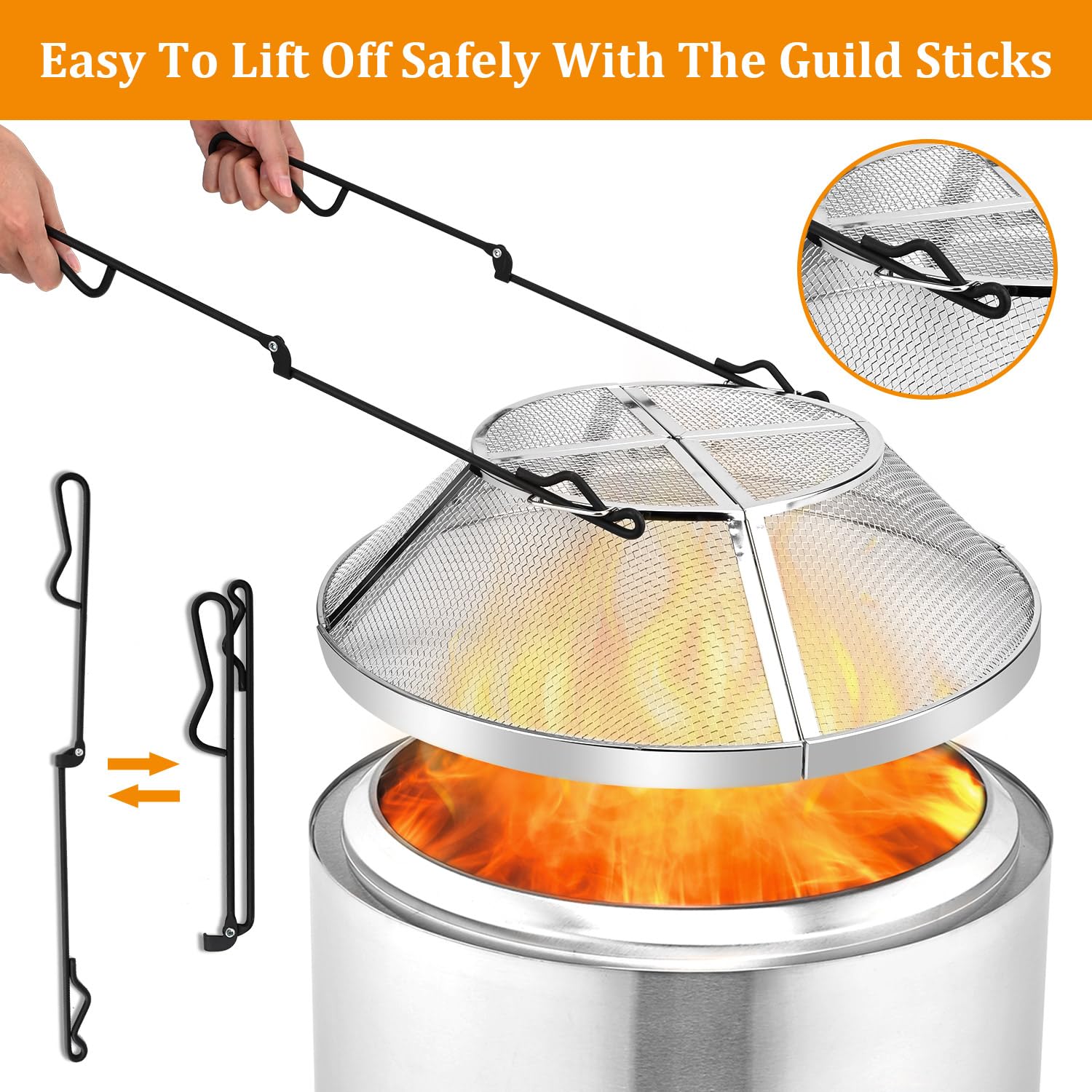 Snapklik.com : Fire Pit Spark Screen For Solo Stove Bonfire Shield ...