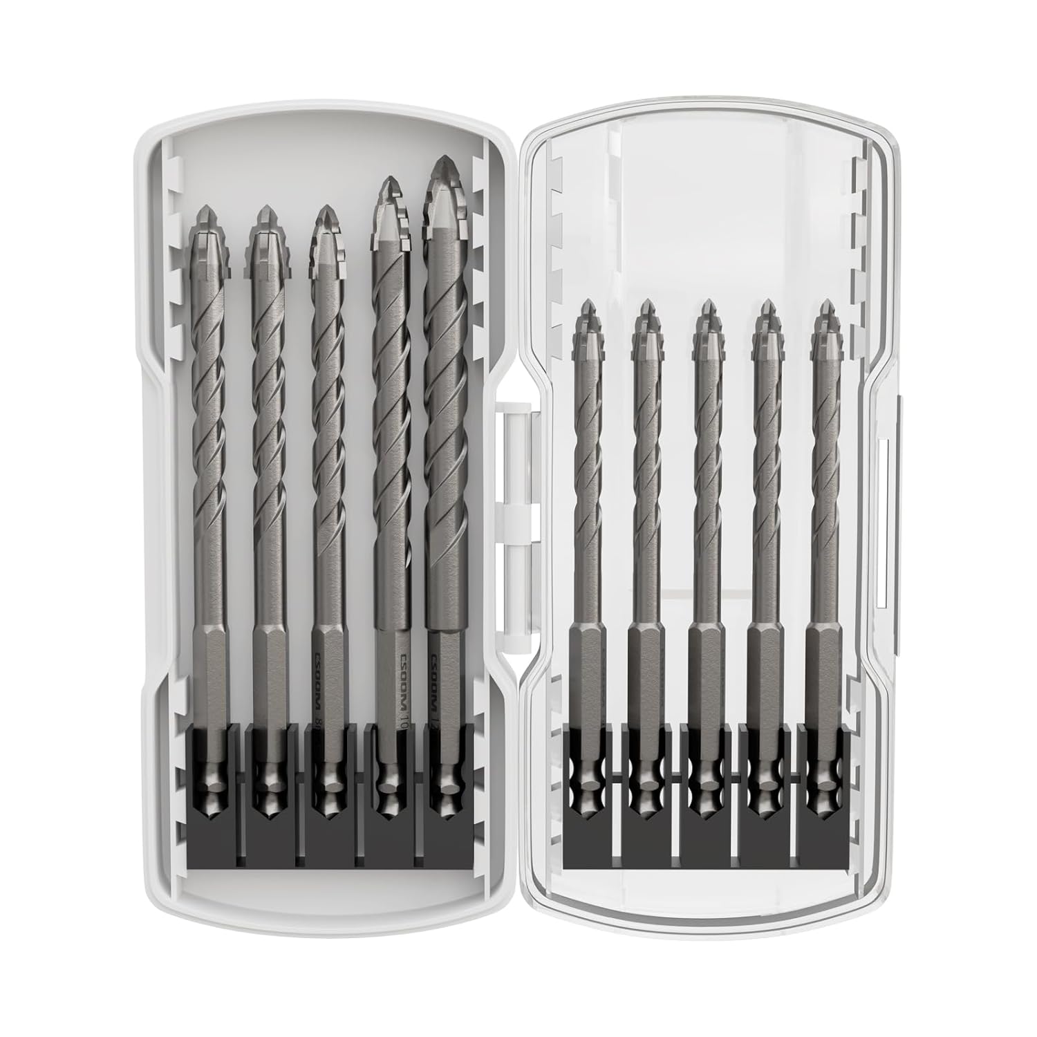 CSOOM Tile Drill Glass Drill Set, 10 Piece Tile Drill Bit Set for Porcelain, Ceramic, Tiles ...