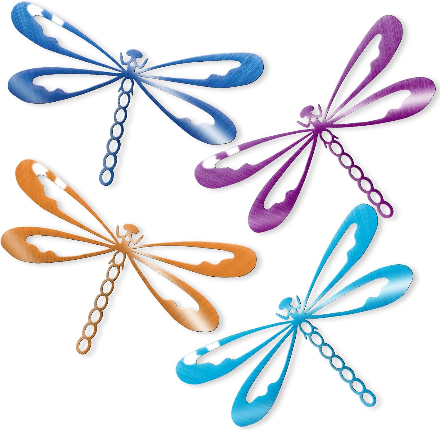 Amazon.com : Zonon 4 Pieces Metal Dragonfly Wall Decor Garden Dragonfly ...