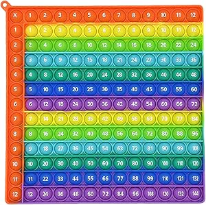 Times Table Pop It, Multiplication Learning Toy for Kids, 12x12 Poppet ...