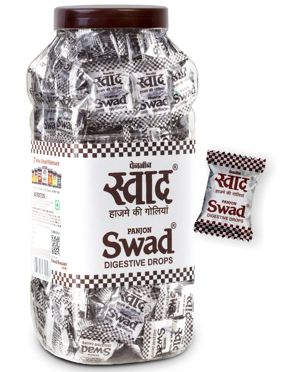 Amazon.com : Swad Digestive Chocolate Candy Jar - 200 Candies | Infused ...