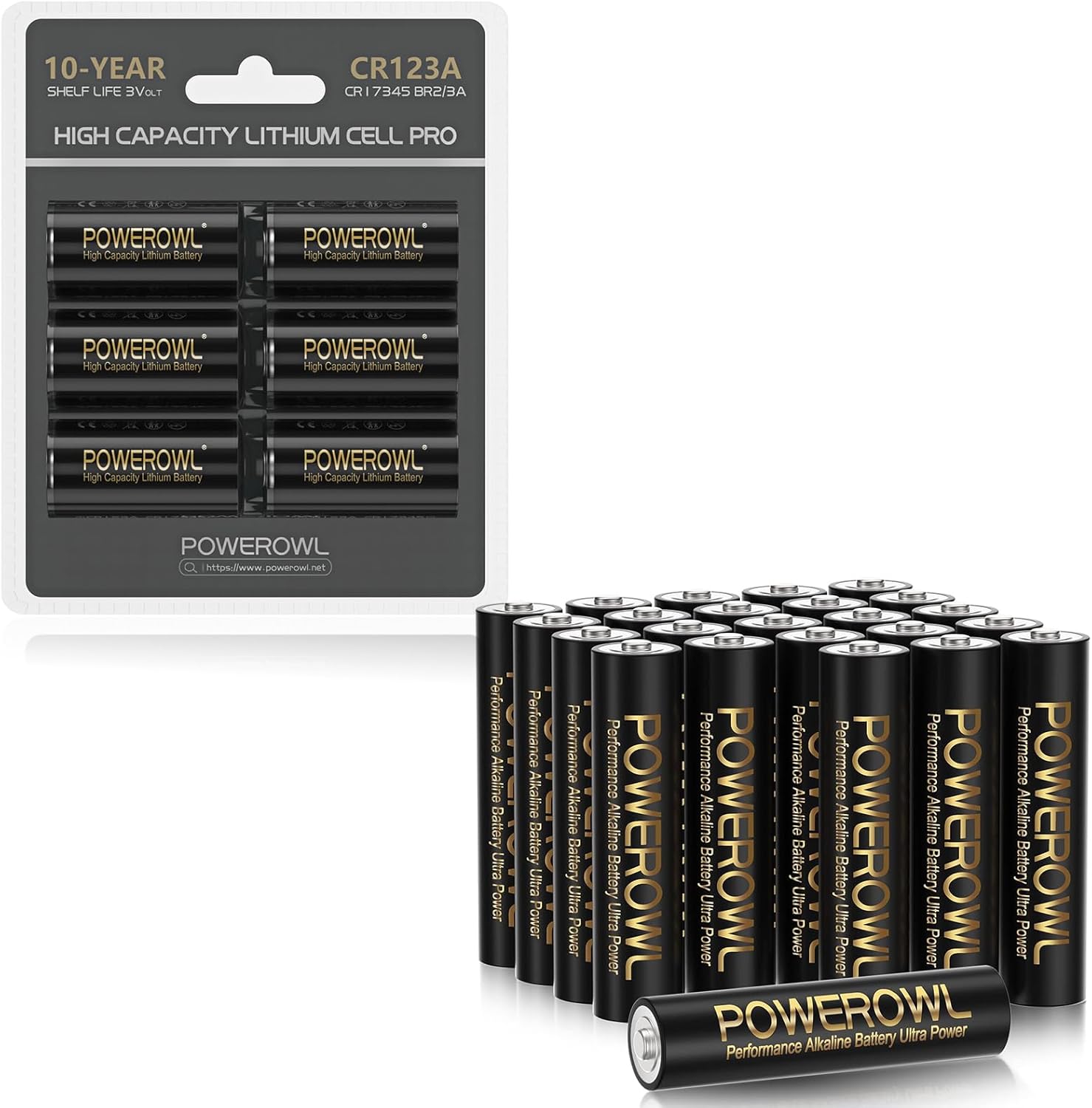 Amazon.com: POWEROWL High Capacity Alkaline AAA Batteries 24 Pack with ...