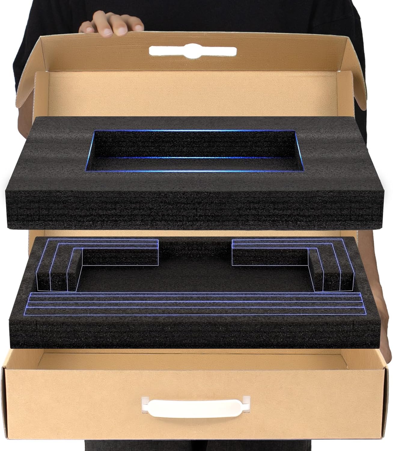 Amazon.com: Laptop Shipping Box with Protection Foam, Cardboard Laptop ...