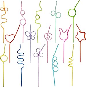 Amazon.com: Tomnk 75pcs Silly Straws, Colorful Crazy Straws for Kids ...
