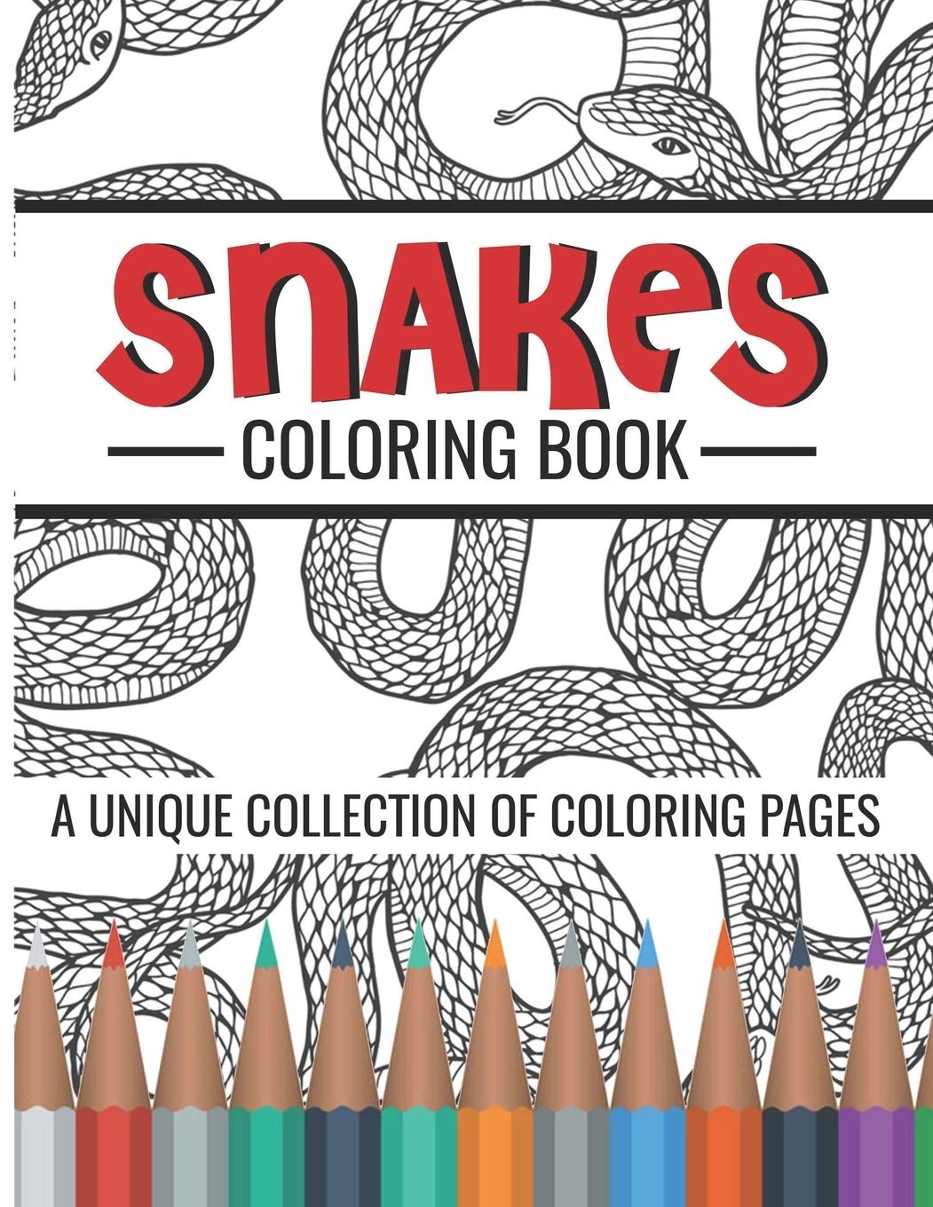Buy Snakes Coloring Book: Stress Coloring Book: Multiple Realistic ...