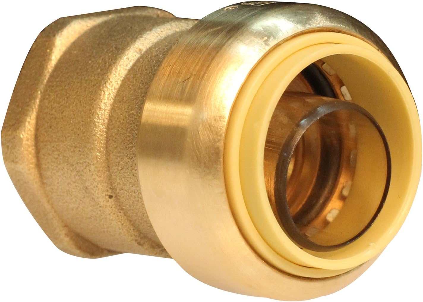 Push Connect PC832F 1-Inch Push by 1-Inch FNPT, Brass Push Fit Straight ...