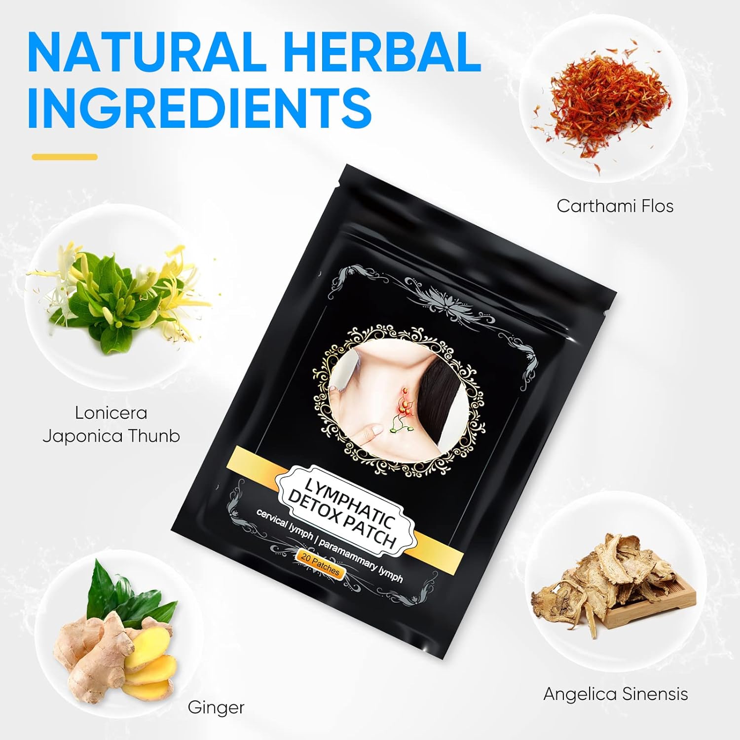 HIPFATE Lymphatic Drainage, Herbal Lymph Care Patch for Swelling and ...