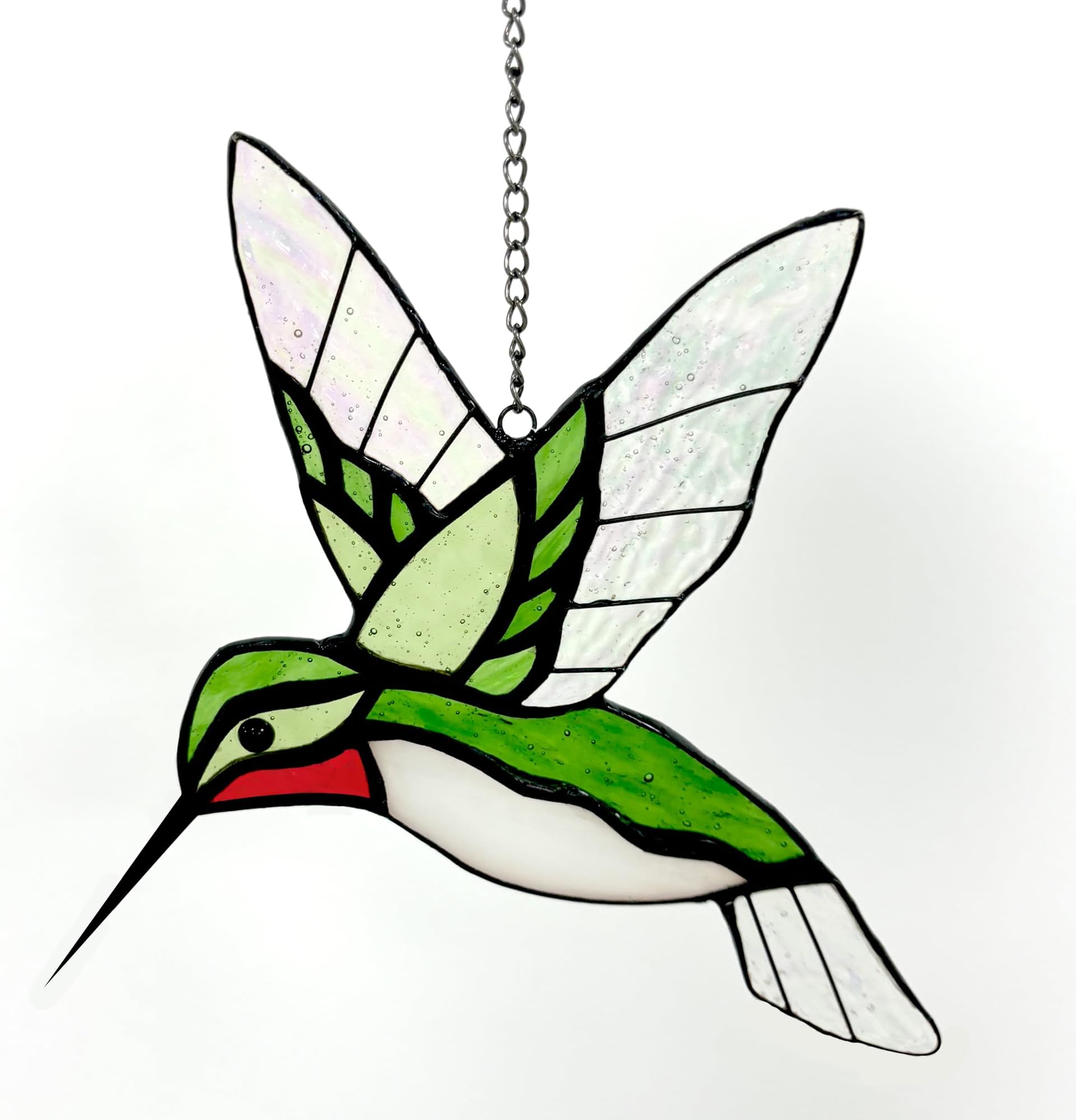 Amazon.com: HAOSUM Hummingbird Stained Glass Window Hangings, Handmade ...