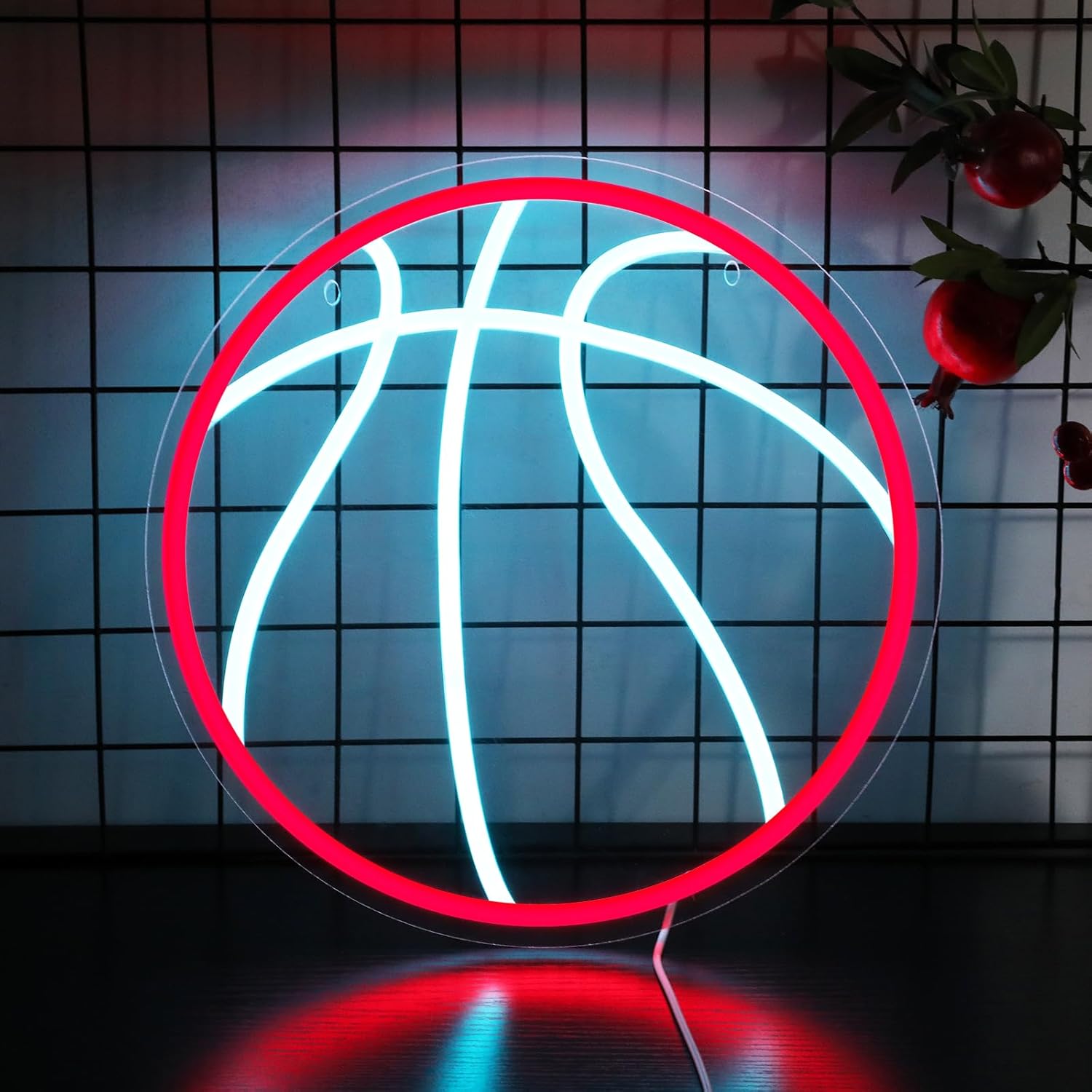 Neonawall Basketball Neon Sign for Bedroom, Dimmable LED Neon Signs for ...