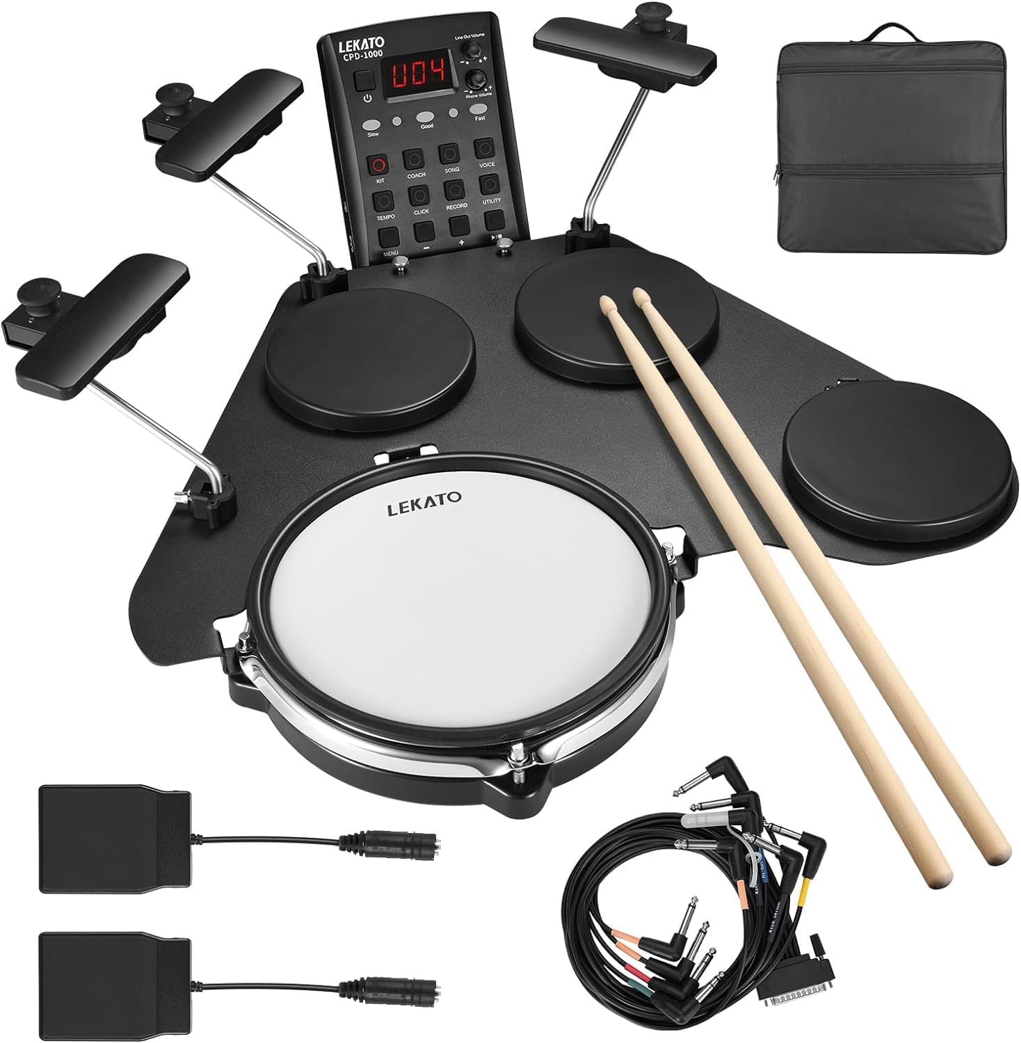 Traps Drums A400 Portable Acoustic Drum Set : Amazon.co.uk: Musical ...