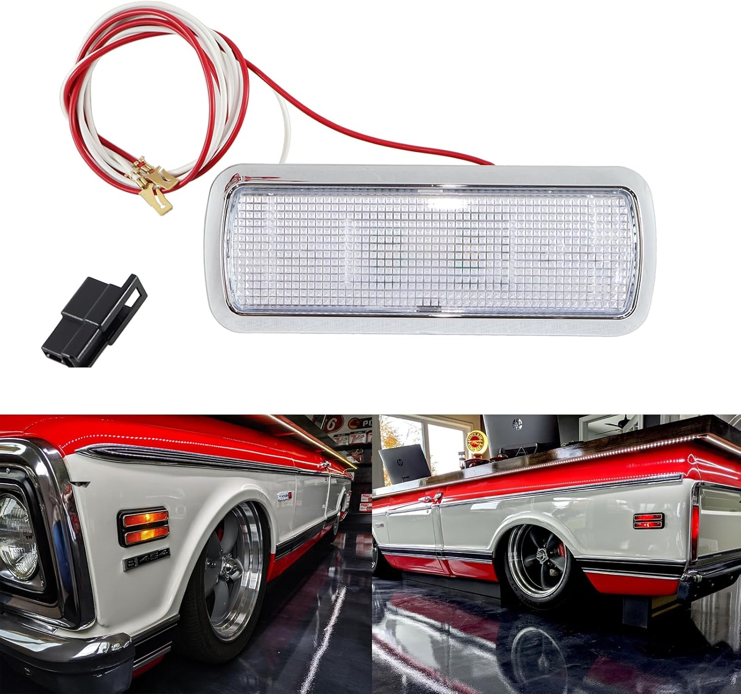 Amazon.com: MGWILL Chrome Interior Dome Lamp Inside Cab Light Clear ...