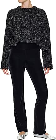 HUE Women's Velvet Flare Legging at Amazon Women’s Clothing store