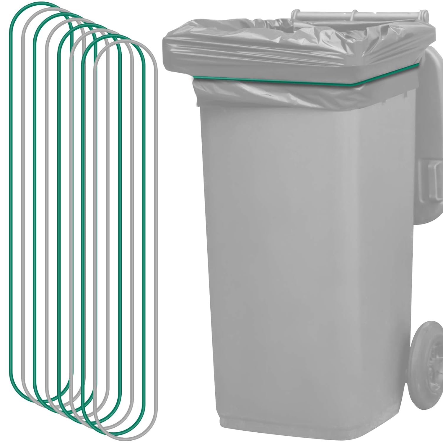 8 Pieces Trash Can Bag Bands Elastic Rubber Bands Kitchen Garbage Bag ...