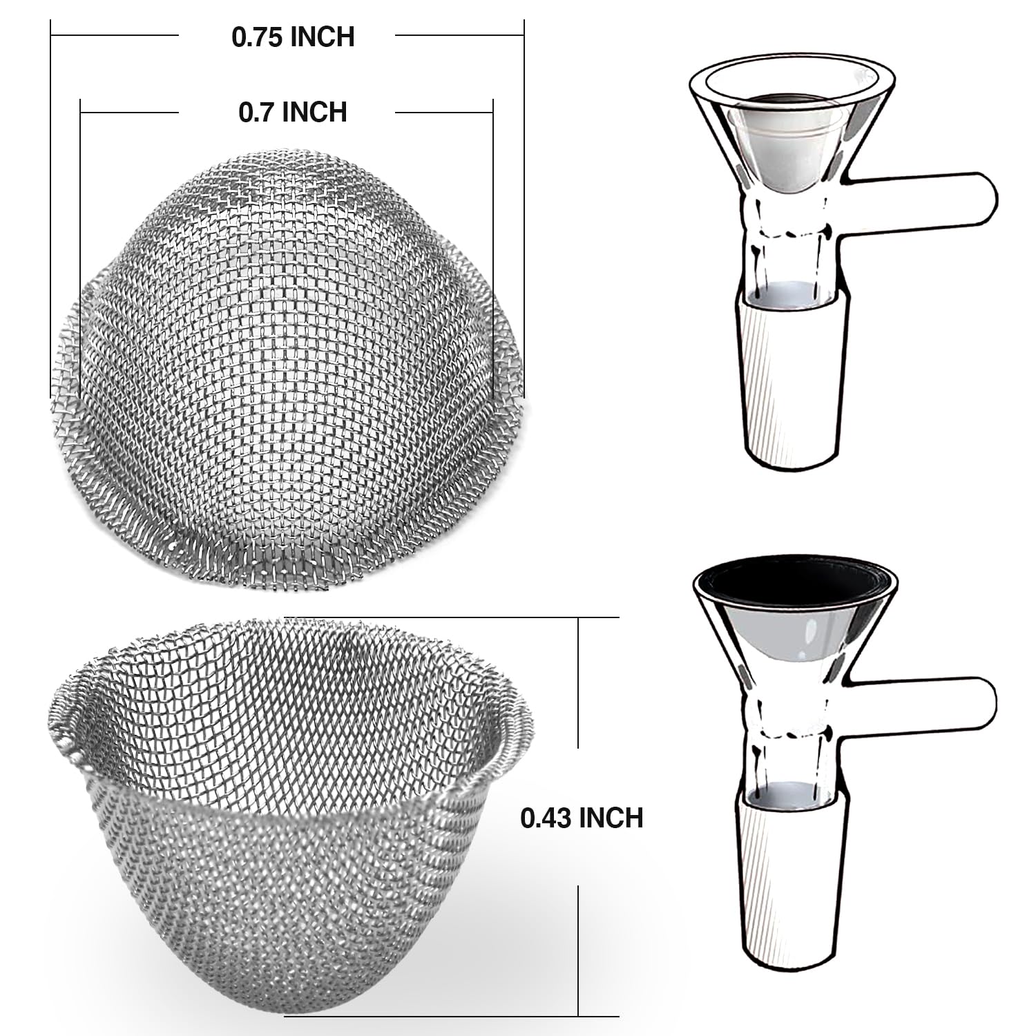 Snapklik.com : Pipe Screens 3/4 Inch 0.75 Inch 30 Pieces Adjustable ...