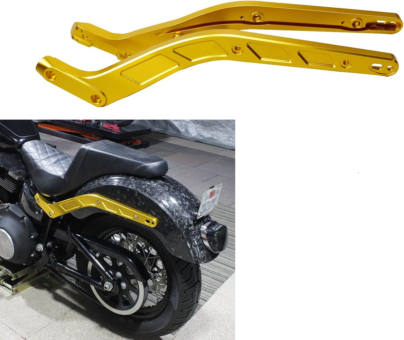 Amazon.com: POWER JAMES Alumiunum Gold 180/70B16 Wider Rear Fender ...