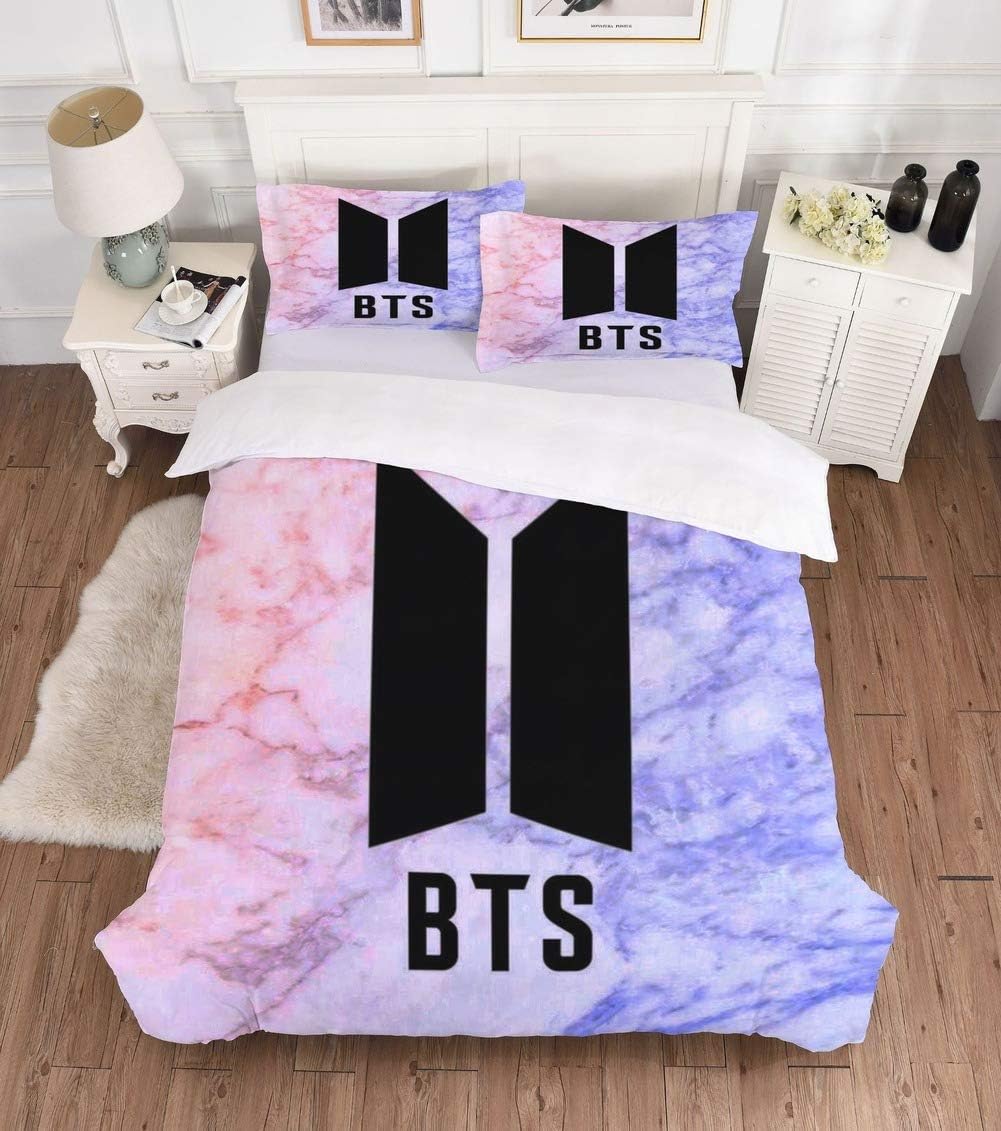 Ruiqieor BTS Bed Linen 135 x 200 cm BTS Duvet Cover Set and 50 x 75 cm ...