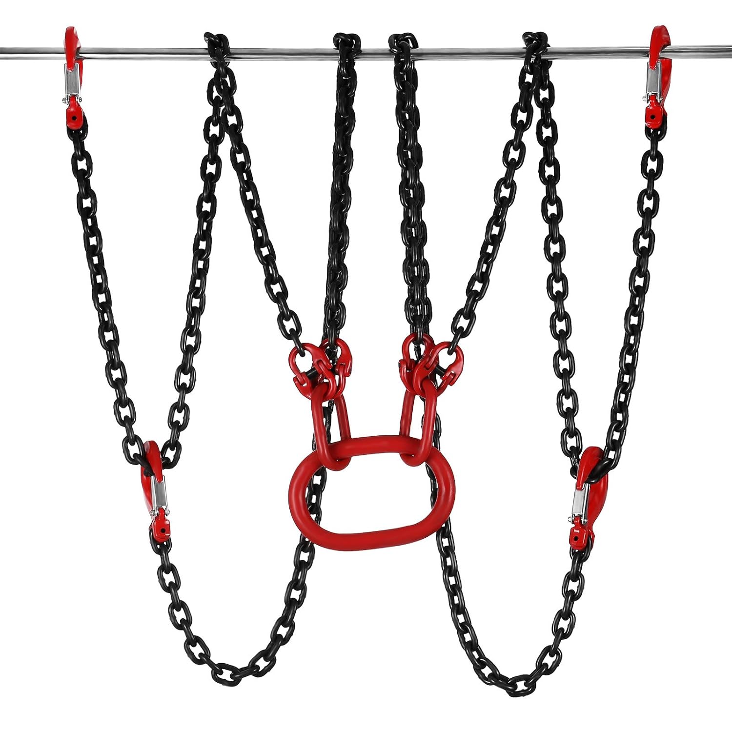 OrangeA 10FT Sling Chain 9/32 x 10′ Steel Lifting Hooks 10000LBS Chain ...