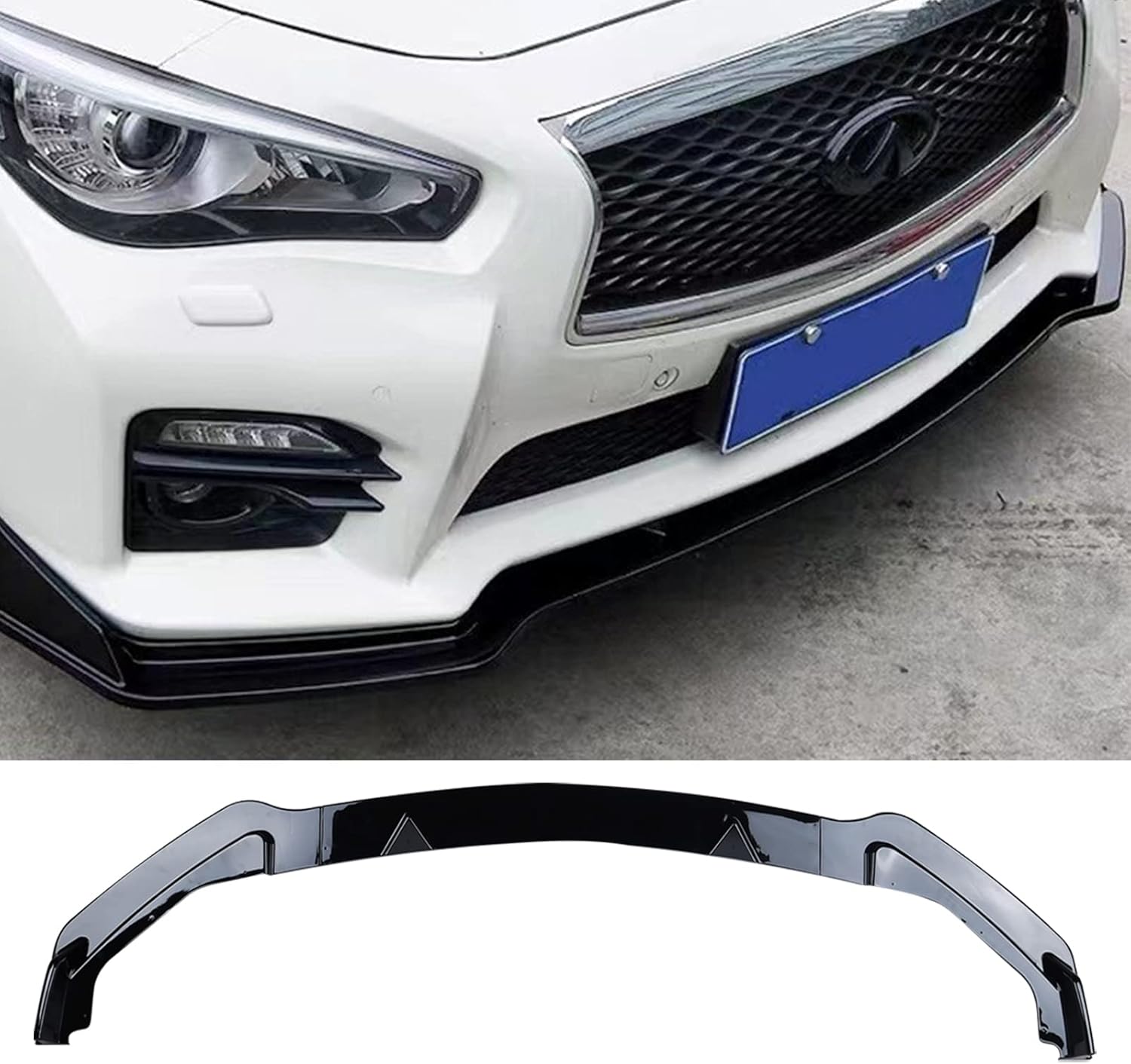 Amazon.com: 3PCS Front Bumper Lip Splitter FIT 2014-2017 Infiniti Q50 ...