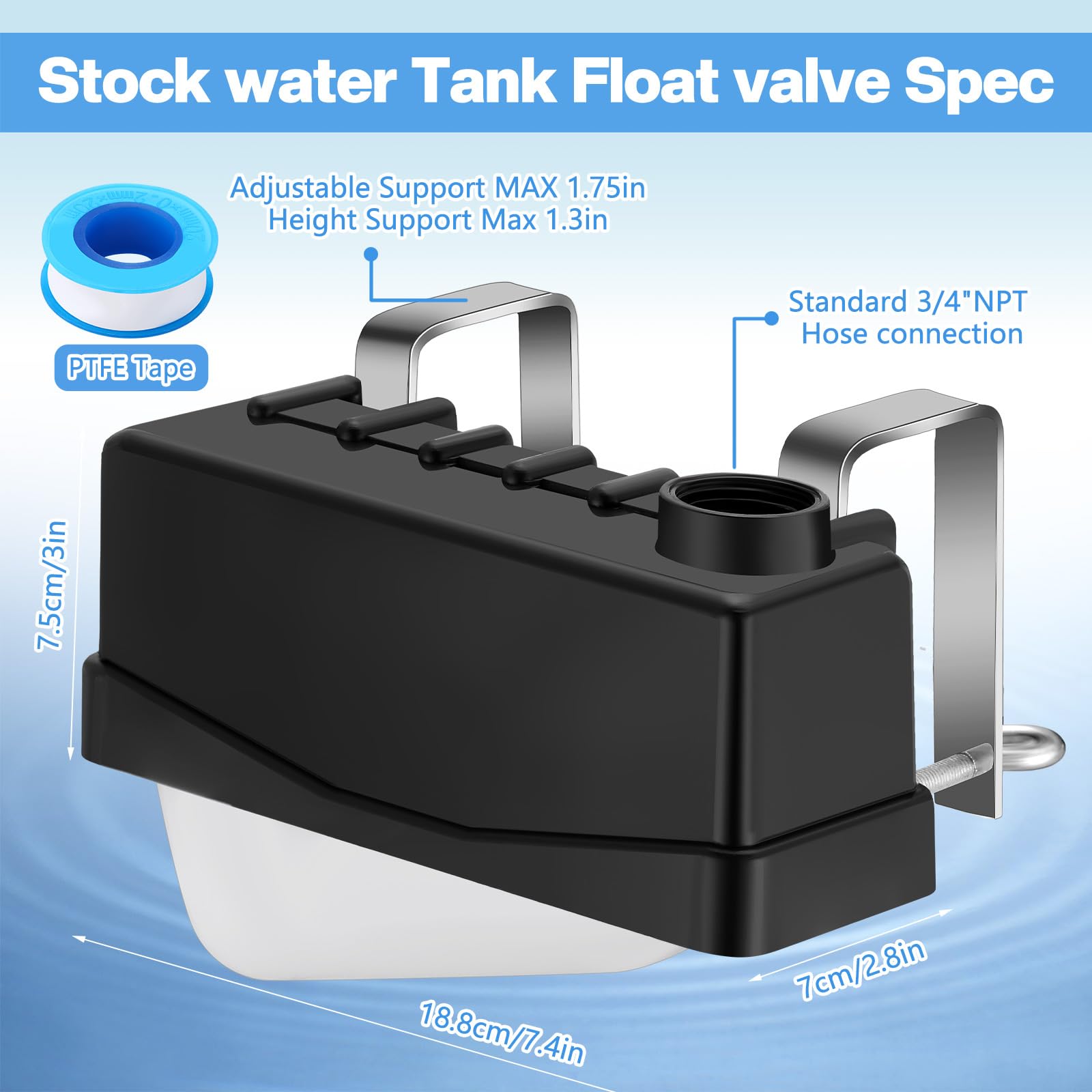 Snapklik.com : 2 Pcs Water Trough Float Valve Stock Tank Float Valve ...