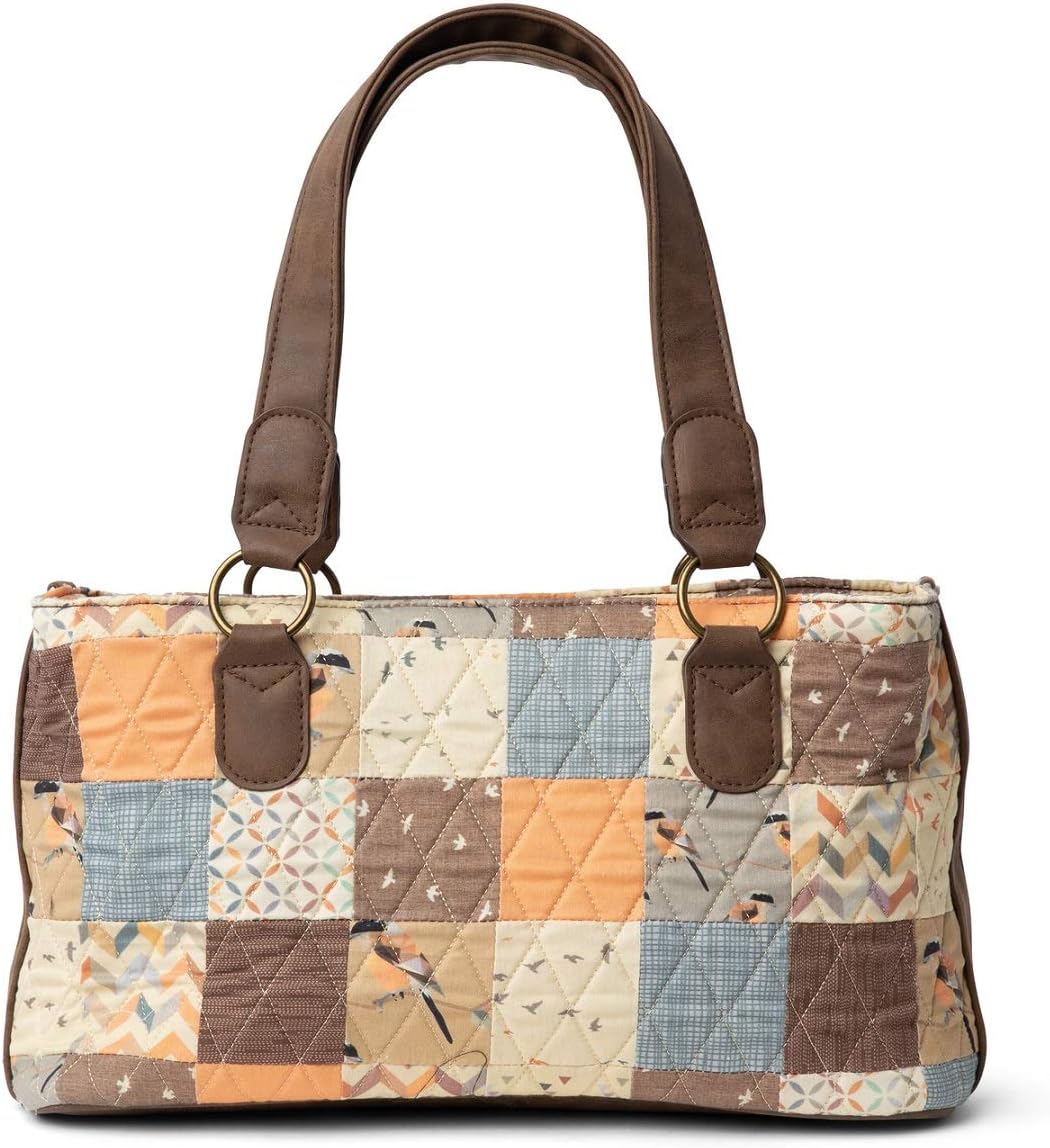 Donna Sharp Reese Bag in Birdie - Structured Shoulder Bag with Double ...
