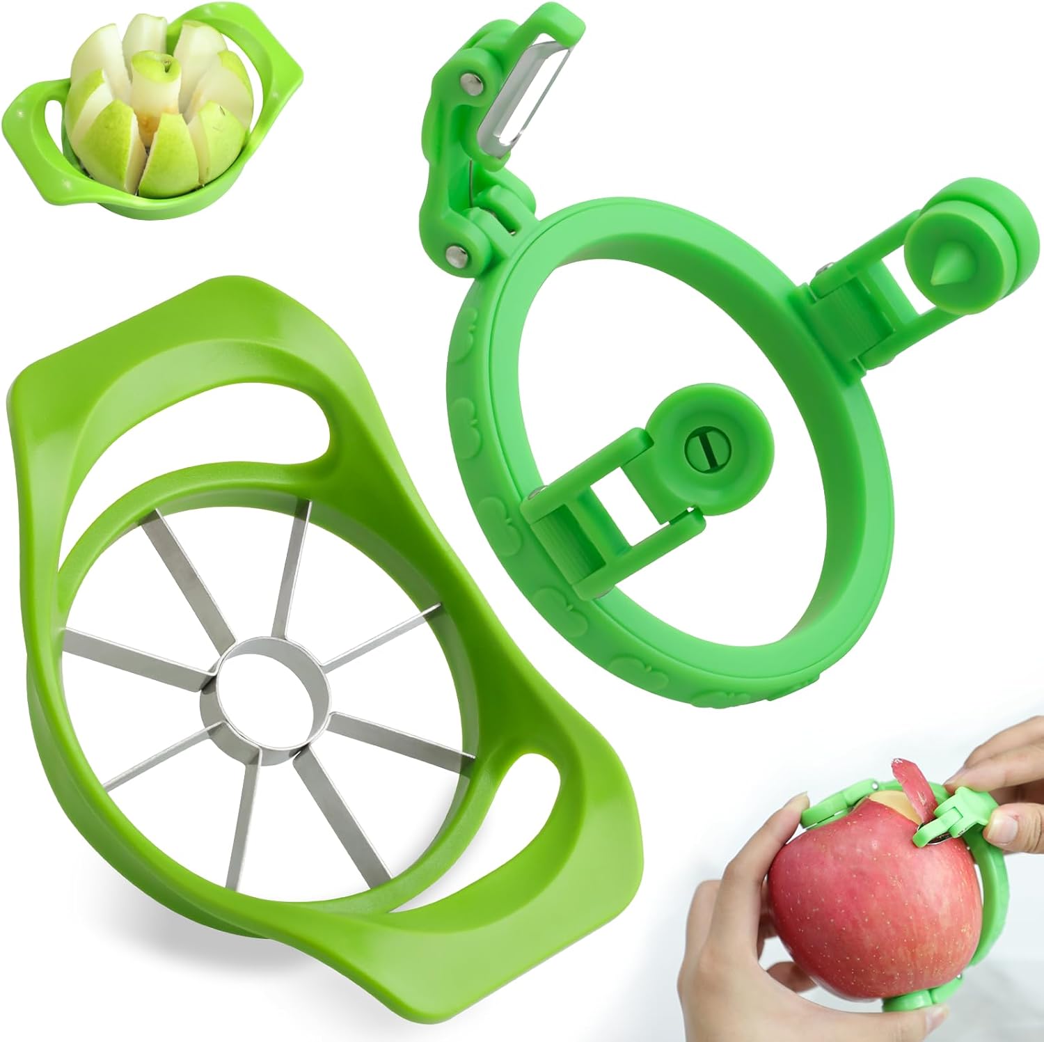 Amazon.com: 3.86 Inch Apple Slicer & Handheld Apple Peeler,Super Sharp ...