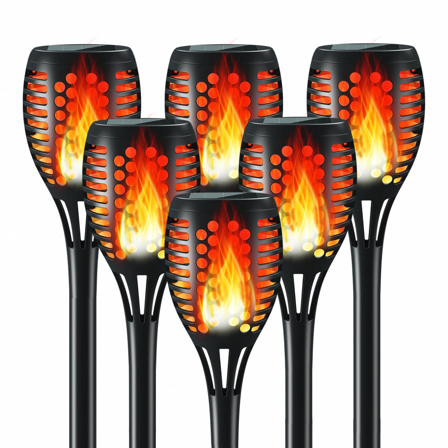 Solar Lights Outdoor,Solar Torch Lights Outdoor Flickering Flame,Garden ...