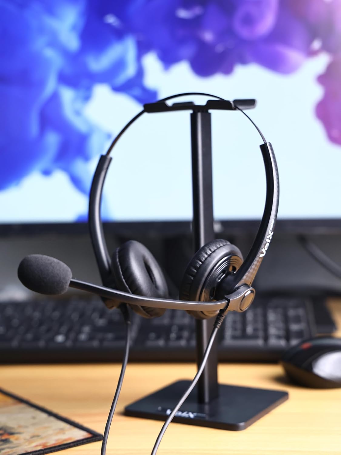 Voix 820 USB Wired On Ear Headphones with Mic, On-Ear Computer Laptop ...