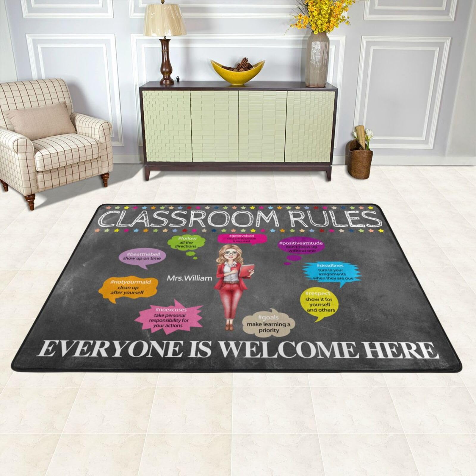 Welcome To Our Classroom Rug Classroom Hello Doormat, Cute Class Decor ...