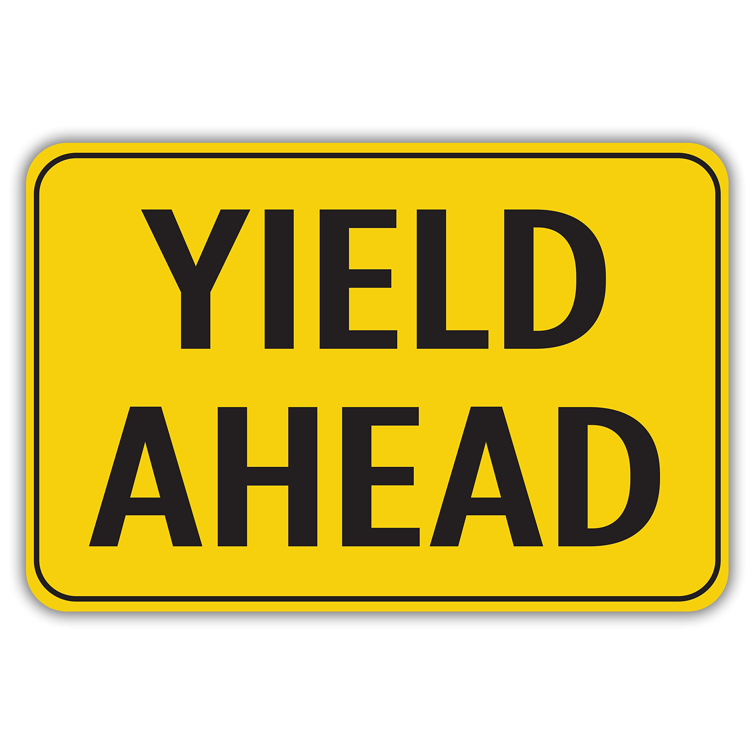 Yield Ahead Sign Flagger Ahead Sign CW23 2 Traffic Safety Supply
