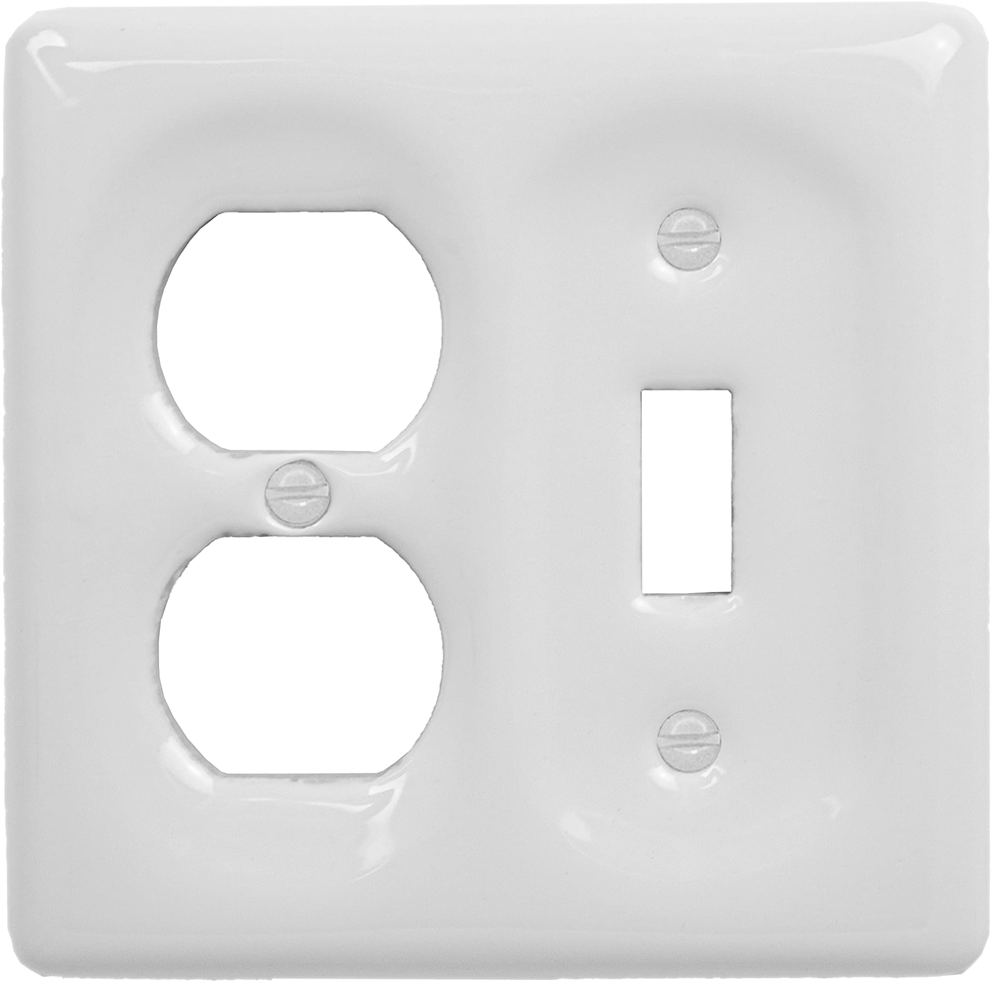 XVQ Ceramic Switch Plates Outlet Covers Switch Plate Cover White(Triple ...