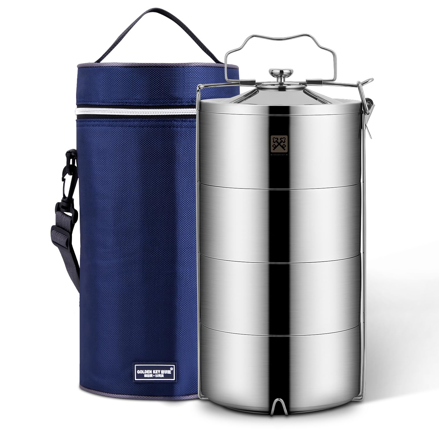 Buy GOLDEN KEY Stainless Steel Stackable Lunch Box for Adult, Huge ...