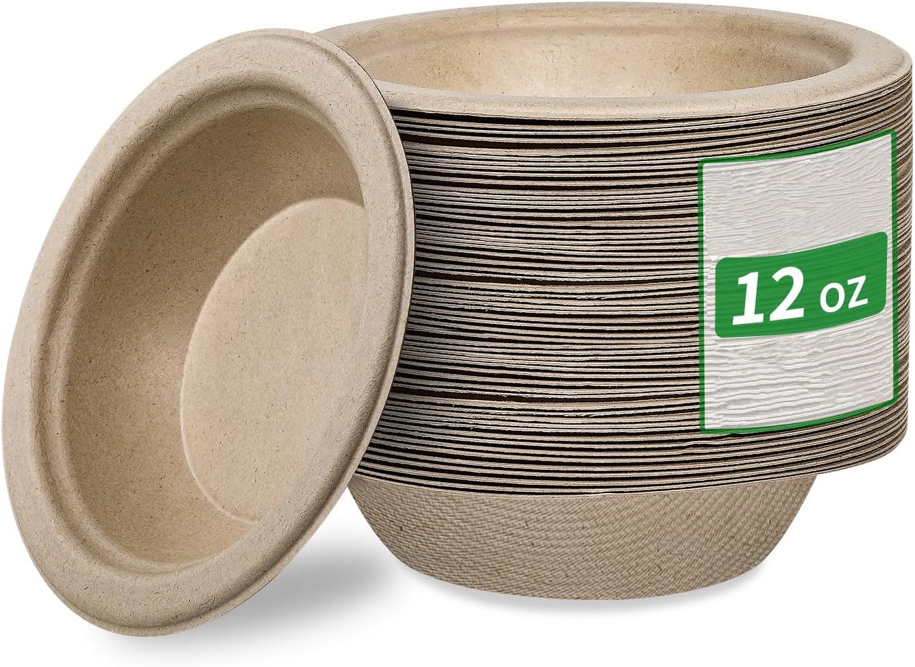 Amazon.com: Dynta Paper Bowls 260 Pcs 12oz Compostable Bowls, Eco ...