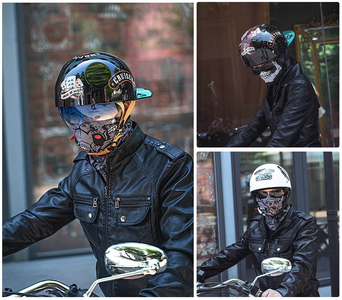 Custom Motorcycle Half Helmets Open Face Motorcycle Helmets | J&S