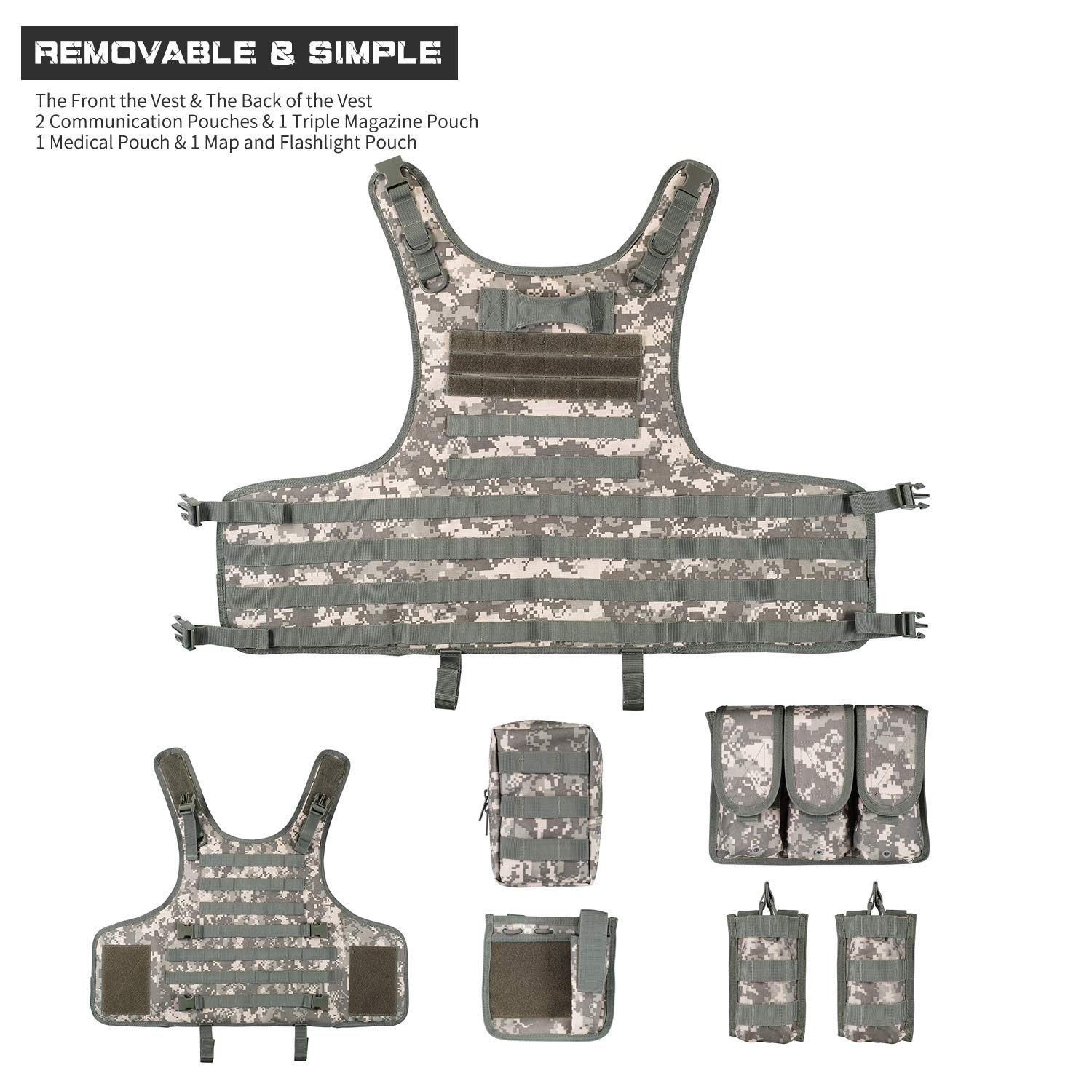 Weighted Vest Women GZ XINXING Tactical Vest For Airsoft & Paintball ...