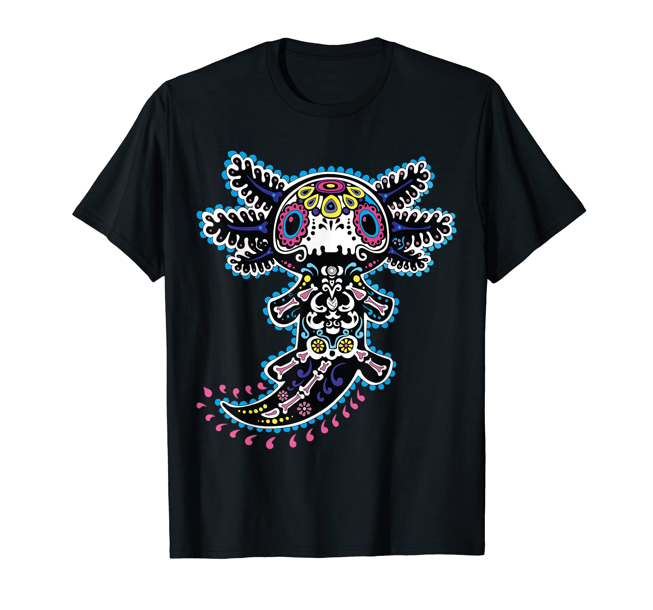 Amazon.com: Skeleton Axolotl Sugar Skull Funny Axolotl axolotl skeleton ...