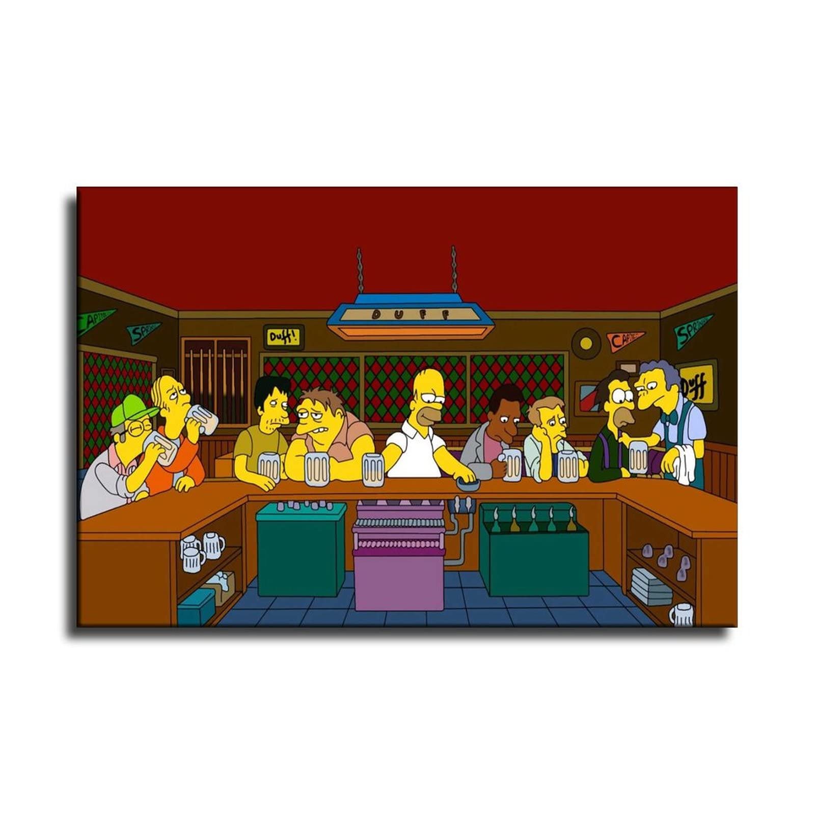 Amazon.com : Simpsons Poster Metal Sign The Last Supper Simpsons Retro ...
