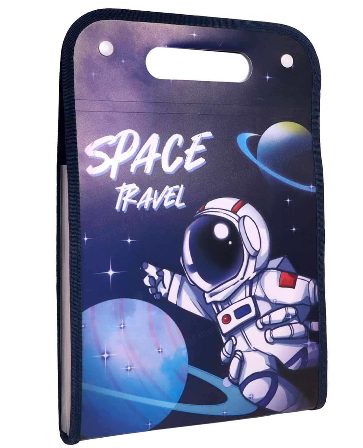 Toyshine Space Theme 12 Pocket Expanding File Folder Waterproof Vinyl ...