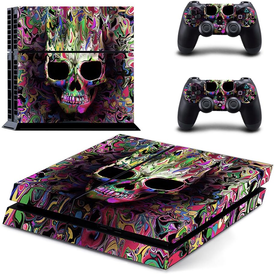 Amazon.com: Skin Sticker Vinyl Decal Wrap Cover for PS4 Slim Console ...