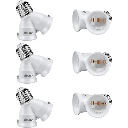 Twin Bulb Splitter Adapter for Led bulb - 4Pcs Socket Splitter CFL ...