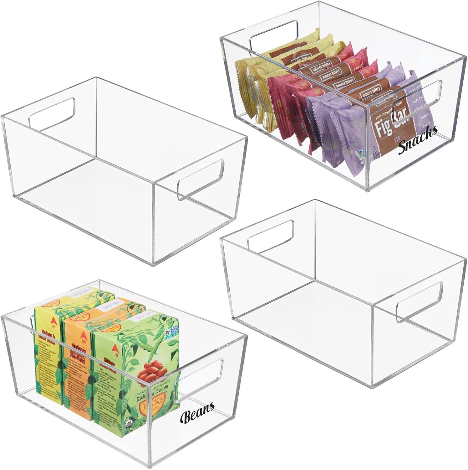 Amazon.com - mDesign Small Plastic Kitchen Storage Container Bin ...