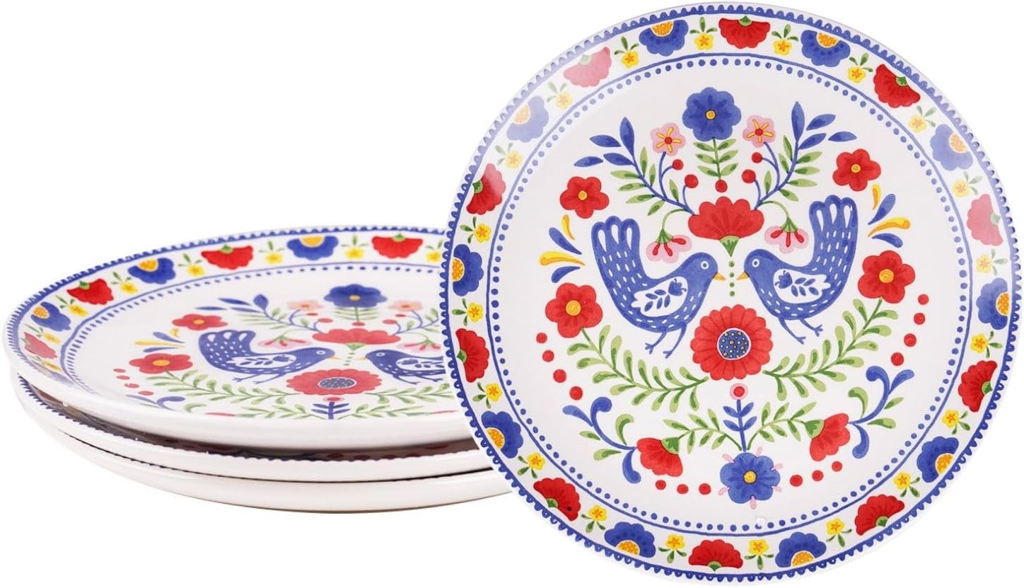 Amazon.com | Sonemone Salad Plates Set of 4, 8.75 inch Ceramic Serving ...